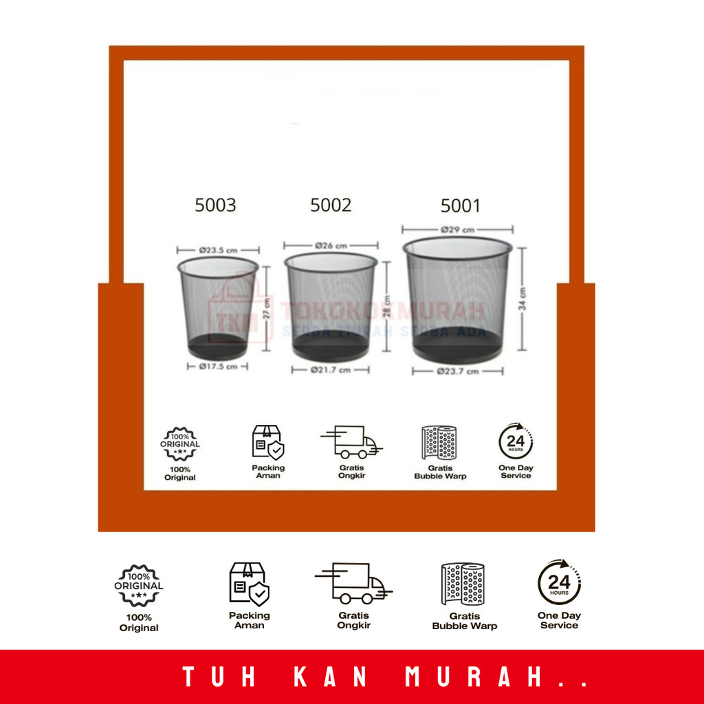 Jual V-Tec Dust Bin Tempat Sampah Besi Serbaguna KD5001-HT | Shopee ...
