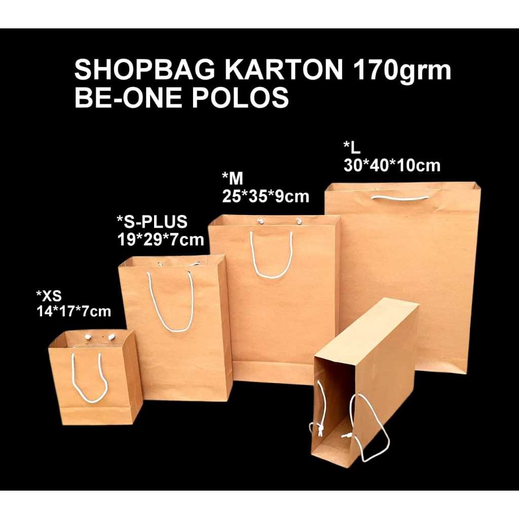 Jual 12pc Paper Bag / Shopping Bag Karton 170gsm BE-ONE Polos/Batik ...