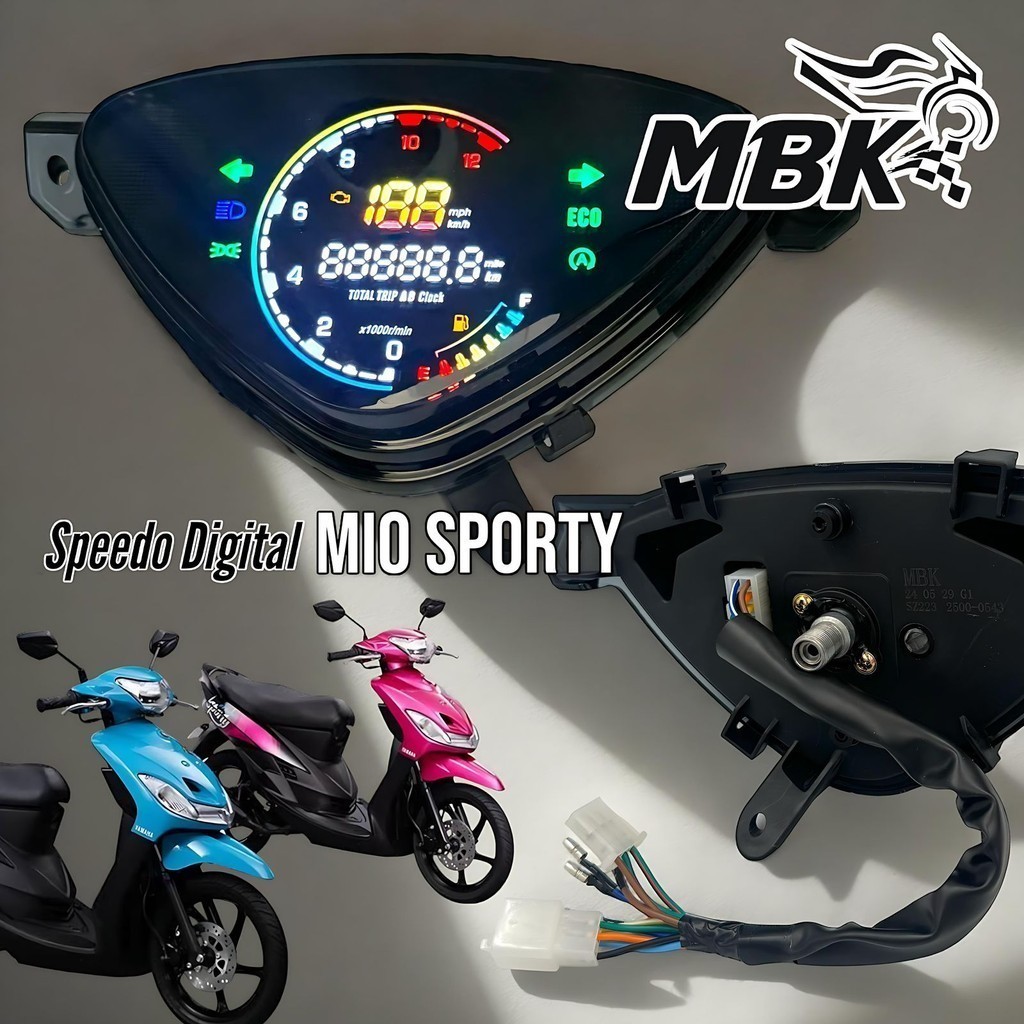 Jual Speedometer Digital MIO Speedo LED Warna YAMAHA MIO SPORTY Model 1 ...