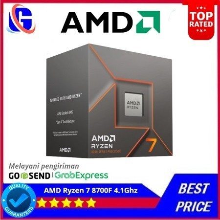 Jual AMD Ryzen 7 8700F 4.1Ghz Up To 5.0Ghz Cache 16MB (Socket AM5) | Shopee Indonesia