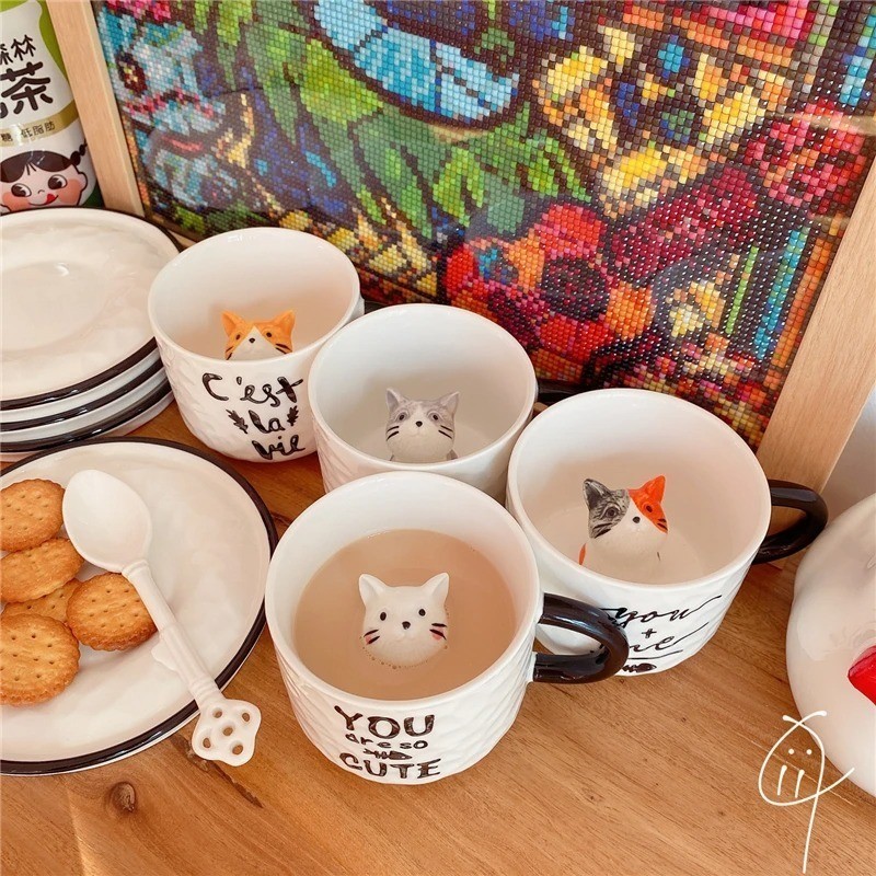 Jual Onsen Cat Mug Cup / Gelas Cangkir Mug Keramik Motif Onsen Kucing ...