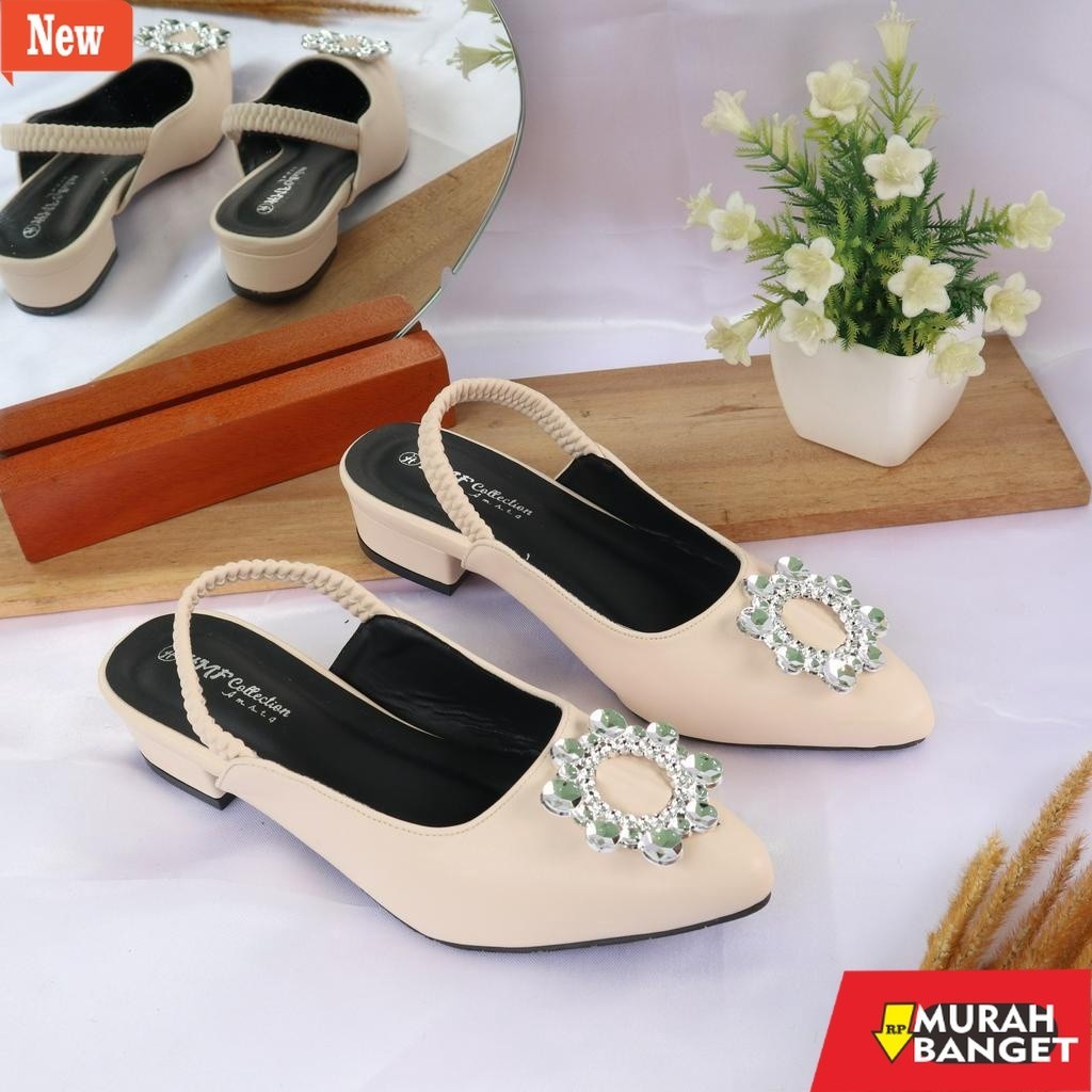 Jual shopee haul sepatu heels wanita HMF Coopi Sepatu Heels Mules ...