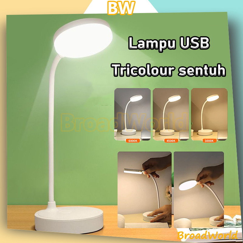 Jual Lampu belajar tricolour sentuh /Lampu Tidur Wireless Lampu/Lampu ...