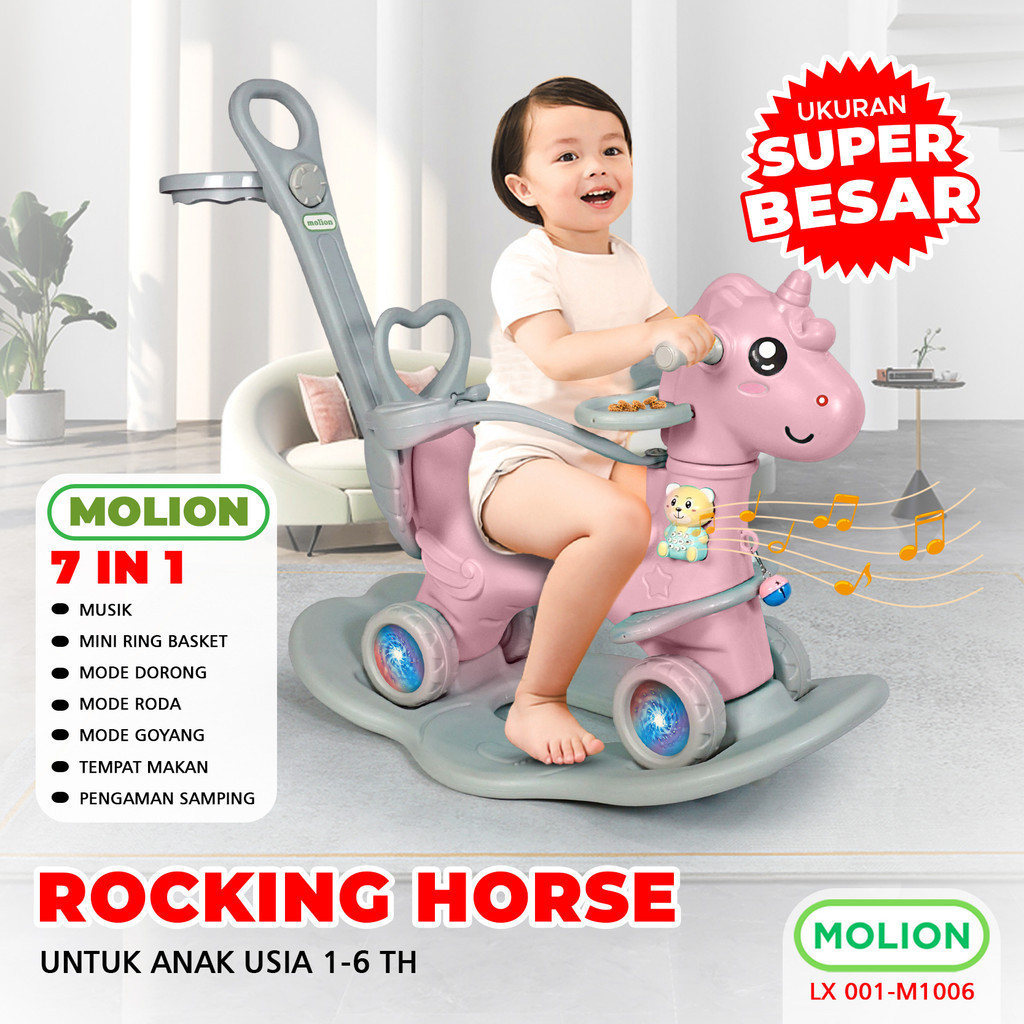 Jual MOLION Mainan Anak Kuda Kudaan 4in1 Mainan Kuda Model Kuda Balance ...