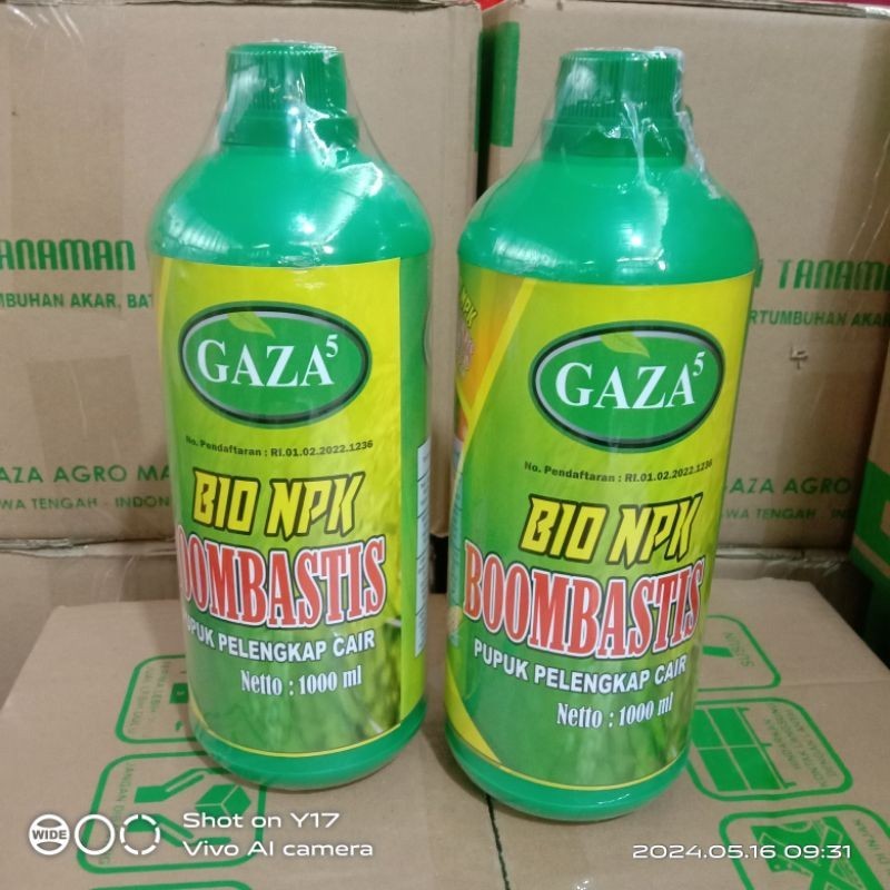 Jual GAZA BOOMBASTIS NPK Cair kemasan 1 Liter xtra zpt kalium humad ...