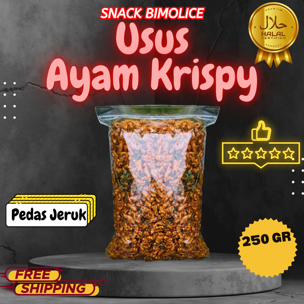 Jual Cemilan Usus Krispi / kripik usus 250 Gram / 250 Gram usus Crispy ...