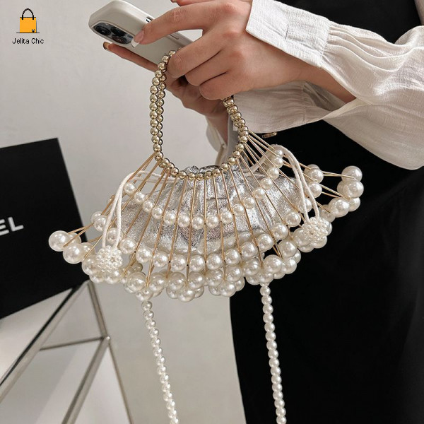 Jual [ COD ] JelitaChic Y2K Perancis Retro Berongga Tas Tenunan Tangan ...
