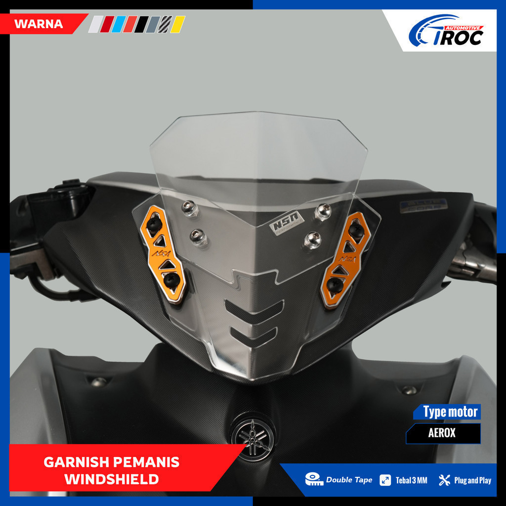 Jual Garnish Visor Aerox Old New Bracket Windshield Aerox Aksesoris Yamaha Aerox | Shopee Indonesia