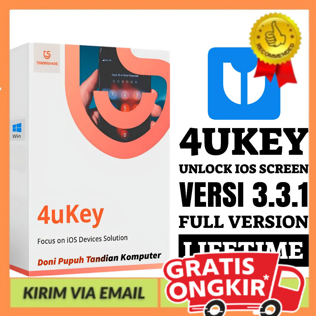 Jual Tenorshare 4uKey Unlock iOS Screen 3.3.1 Full Version Lifetime ...