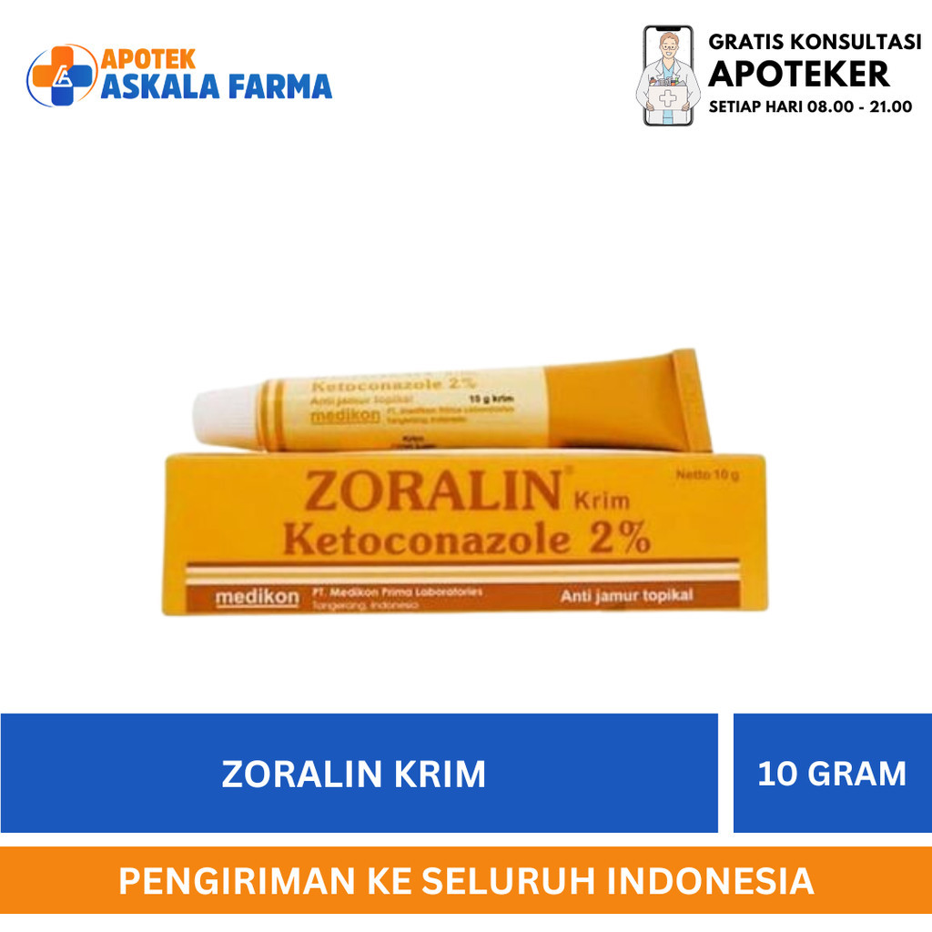 Jual Zoralin salep / Zoralin 2% Krim 10 Gram / Krim Mengurangi Jamur ...