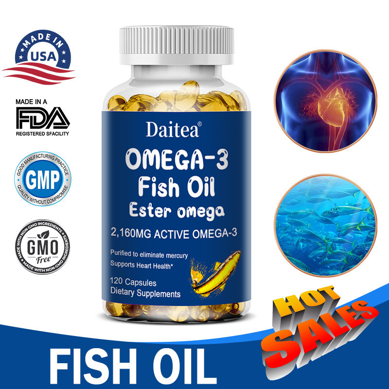 Jual Omega 3 Fish Oil Supplement Supports Brain and Heart Health, Omega 3 Fatty Acids Supplement ...