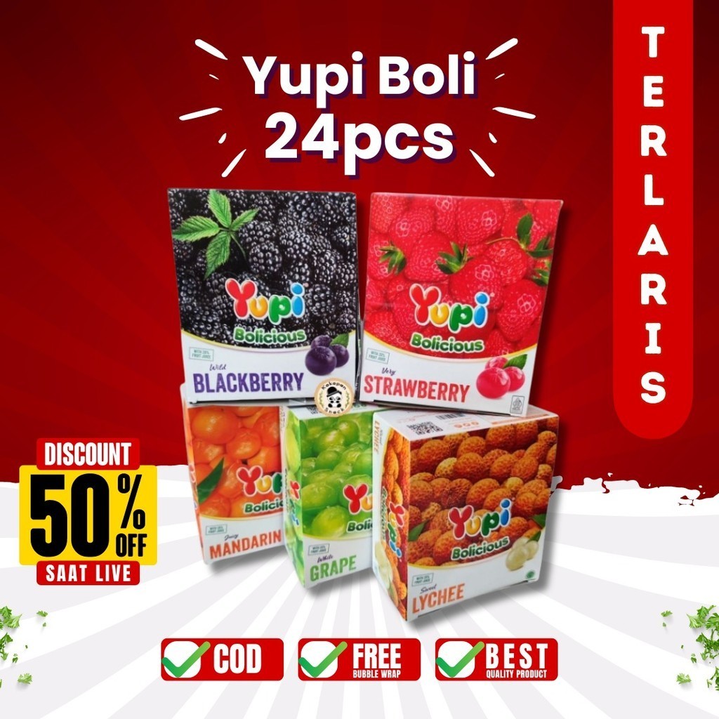 Jual PERMEN YUPI BOLICIOUS 1 BOX 24 PCS VIRAL(permen viral, Chocolatos ...