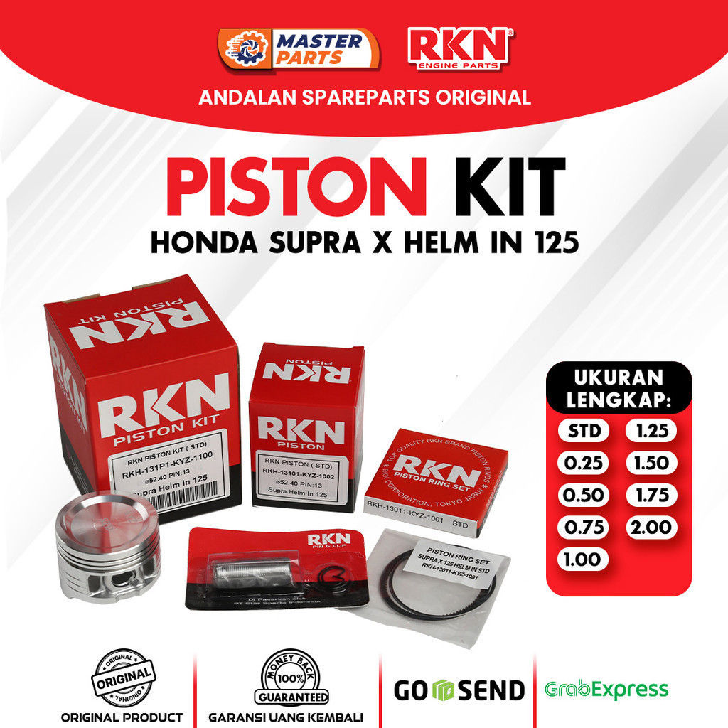 Jual PISTON KIT RKN Supra X Helm In 125 (9 Ukuran) | Shopee Indonesia