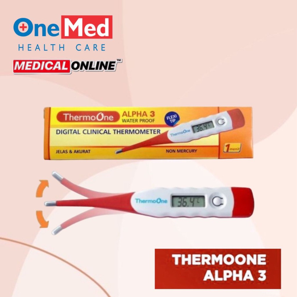 Jual THERMOMETER DIGITAL ALPHA 3 ONEMED THERMO ONE TERMOMETER MEDICAL ...