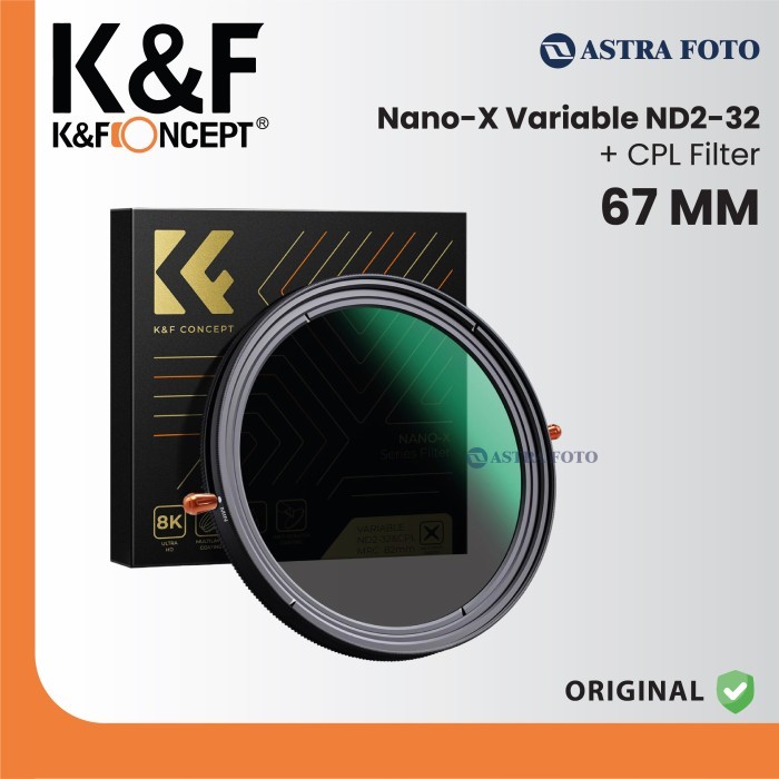 Jual KNF Concept 67mm Lens Filter Nano-X Variable Fader ND2-32 + CPL Filter K&F Concept | Shopee ...