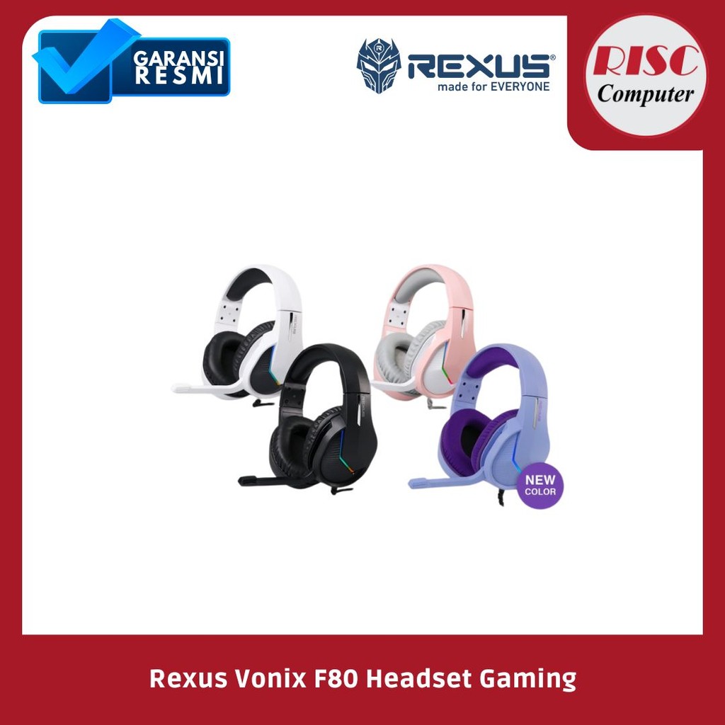 Jual Rexus Vonix F80 Wired Headset Gaming RGB | Shopee Indonesia