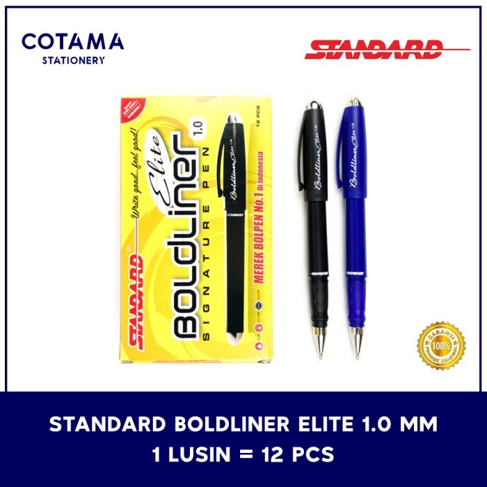 Jual Pulpen Standard Boldliner Elite Signature Pen 1.0 mm - 1 lusin isi ...