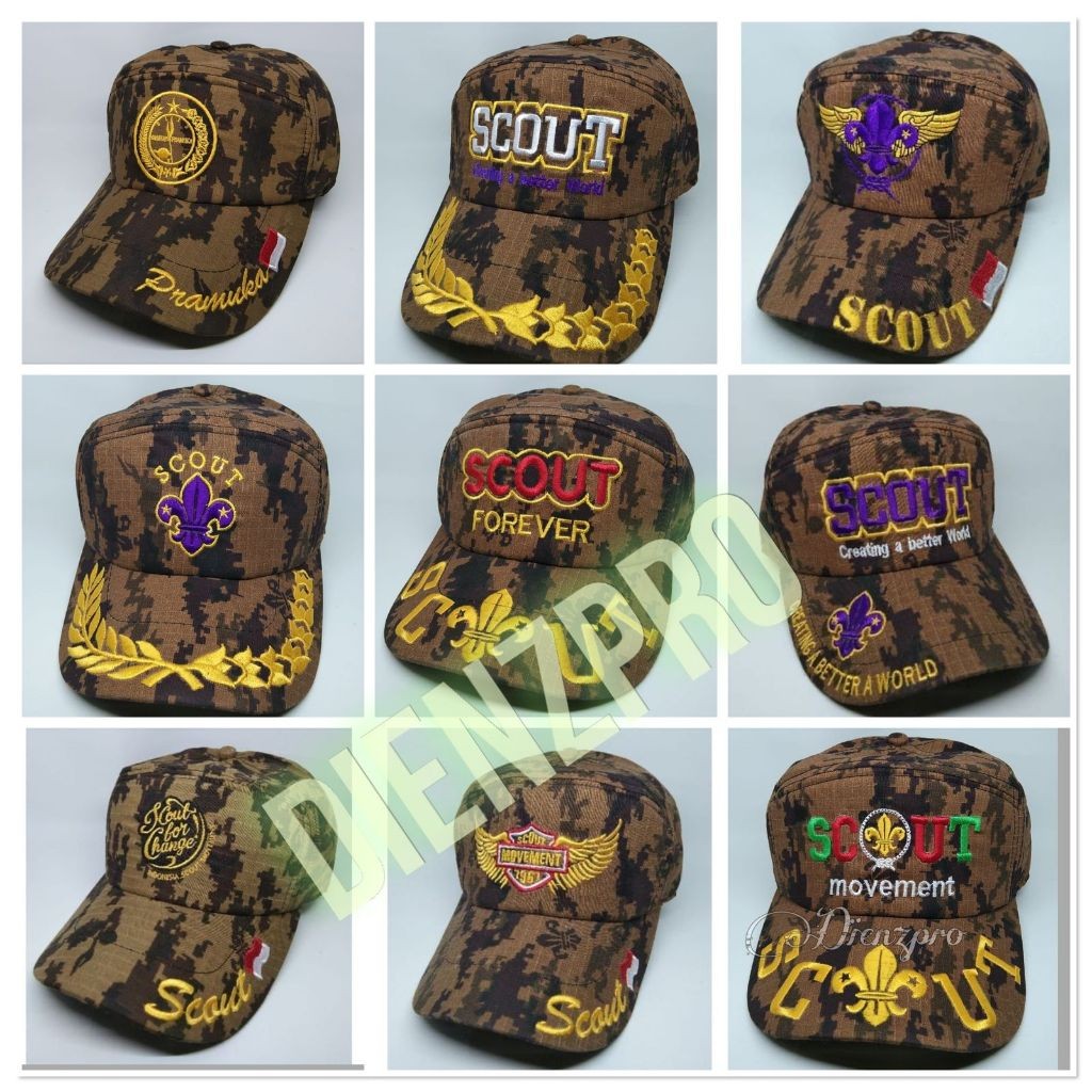 Jual FH36RK [ PAKET ISI 10 ] TOPI SCOUT PRAMUKA LORENG BORDIR KOMPUTER ...