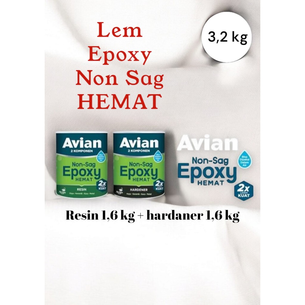 Jual Lem EPOXY Non Sag Avian 2 Komponen Hemat - 1600 Gram/lem 2 ...