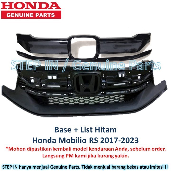 Jual SET BASE + LIST GRILLE hitam HONDA MOBILIO RS 2017 2018 2019 2020 ...