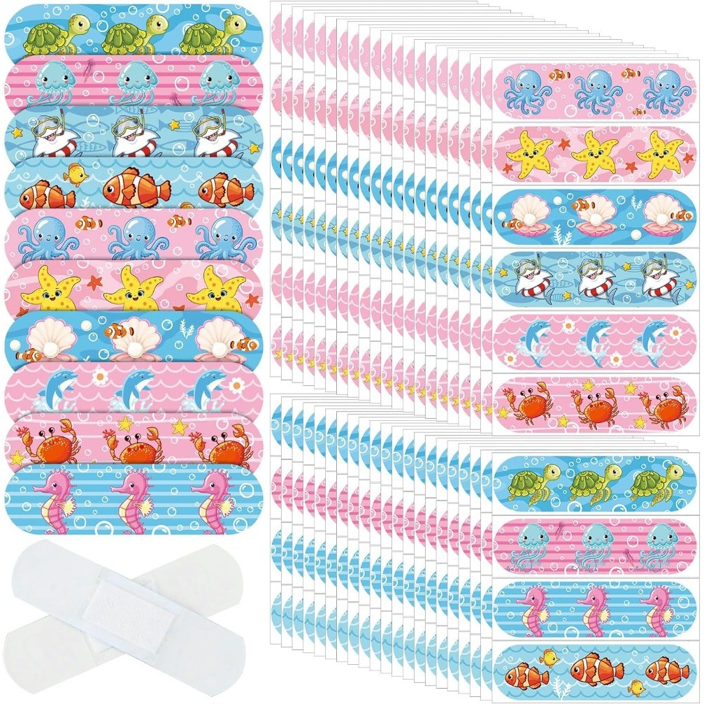 Jual 50pcs/set Cartoon Marine Animal Band Aid Fish Sea Turtle Pattern ...