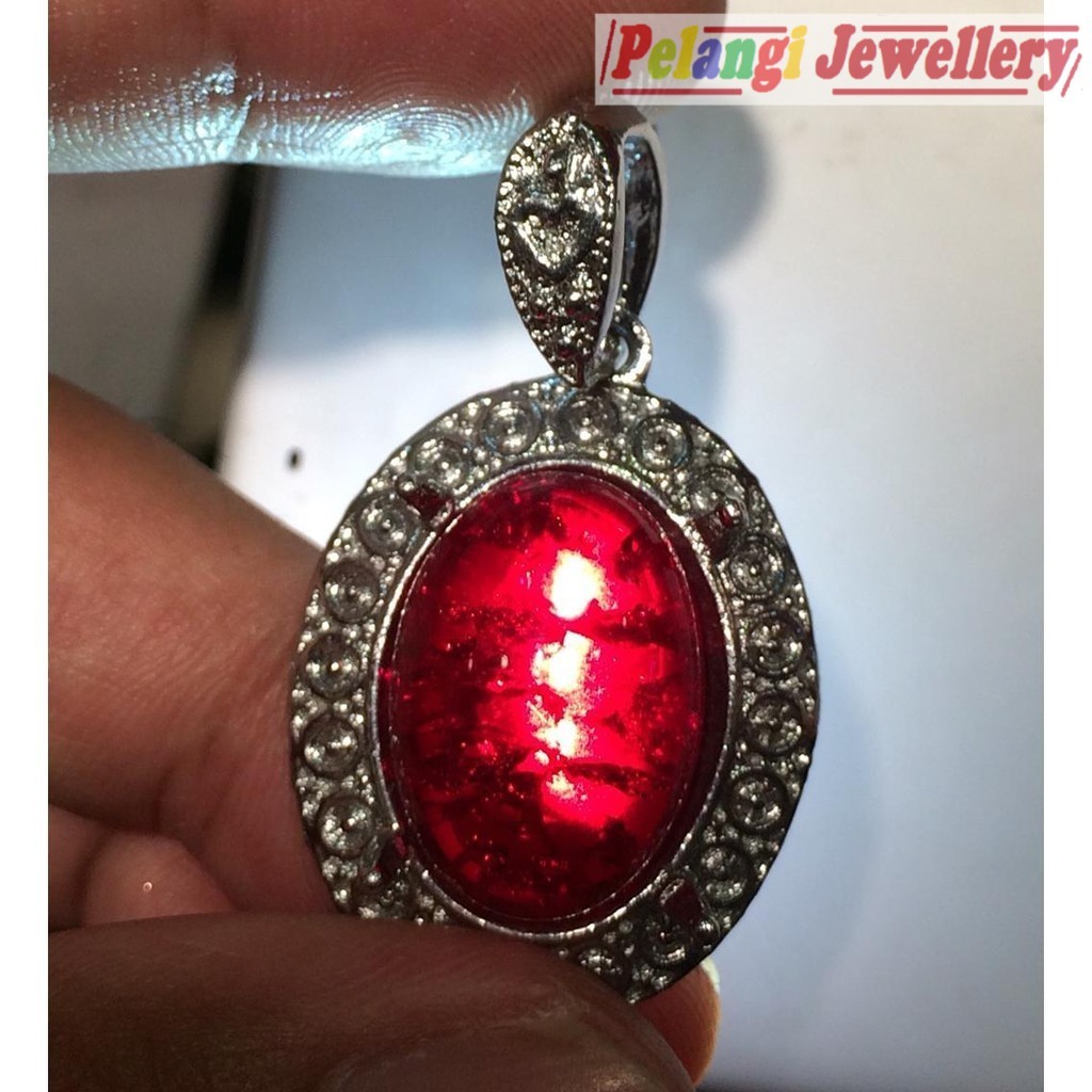 Jual Liontin Batu Pecah Seribu Merah Siem HQ | Shopee Indonesia
