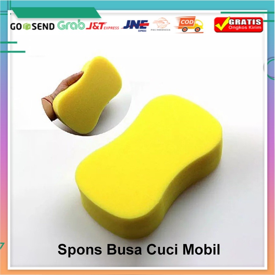 Jual Sponge Busa Cuci Mobil Motor Piring Kuning Busa Foam Wash Tebal ...