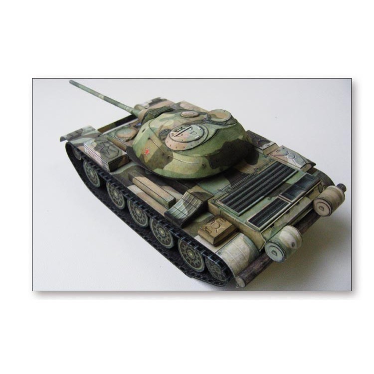 Jual Tank World Simple Version No. 01 T-54 Tank Paper Model Handmade ...