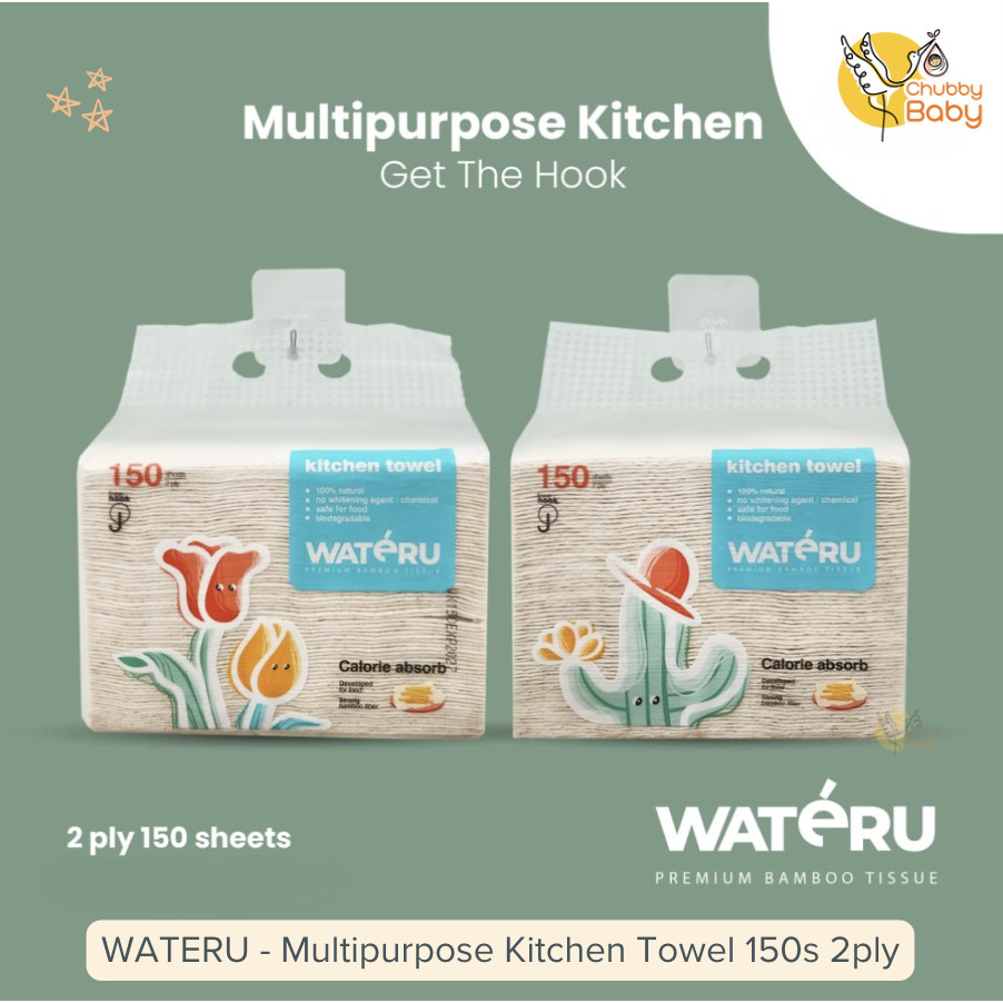 Jual Wateru Premium Bamboo Tisssue / Tisu Bambu - Multipurpose Kitchen ...