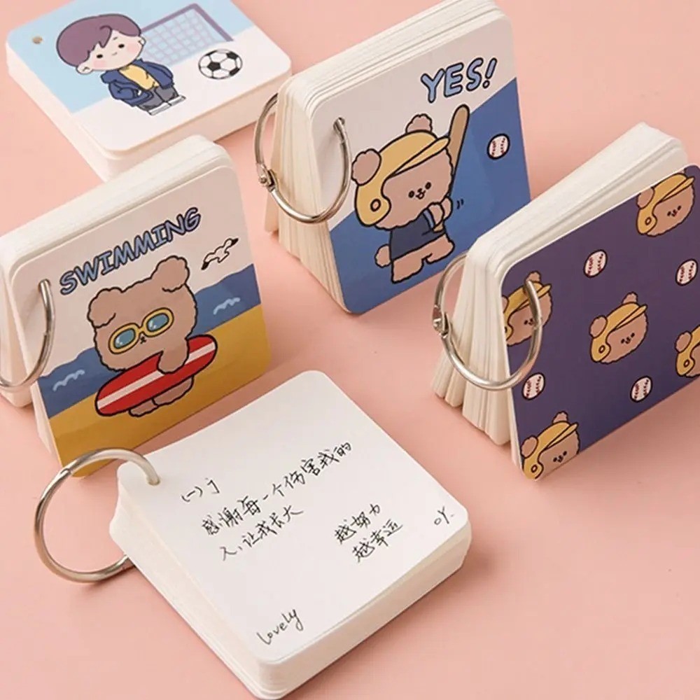 Jual Notebook Ring Mini Isi 80 Lembar Sticky Note Lucu Buku Note ...