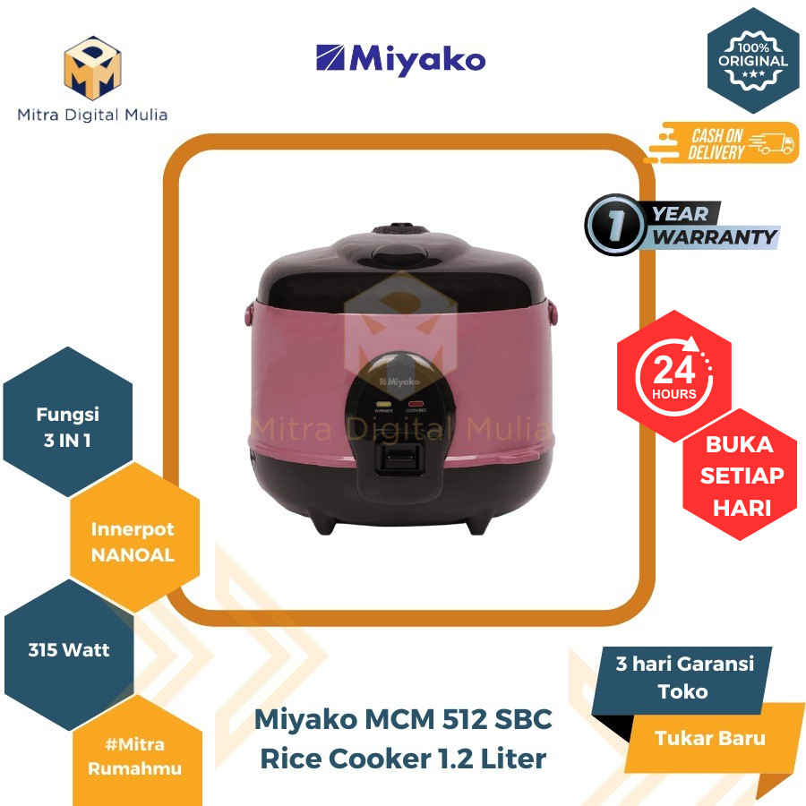 Jual Miyako MCM 512 SBC Magic Com 1.2 Liter | Shopee Indonesia