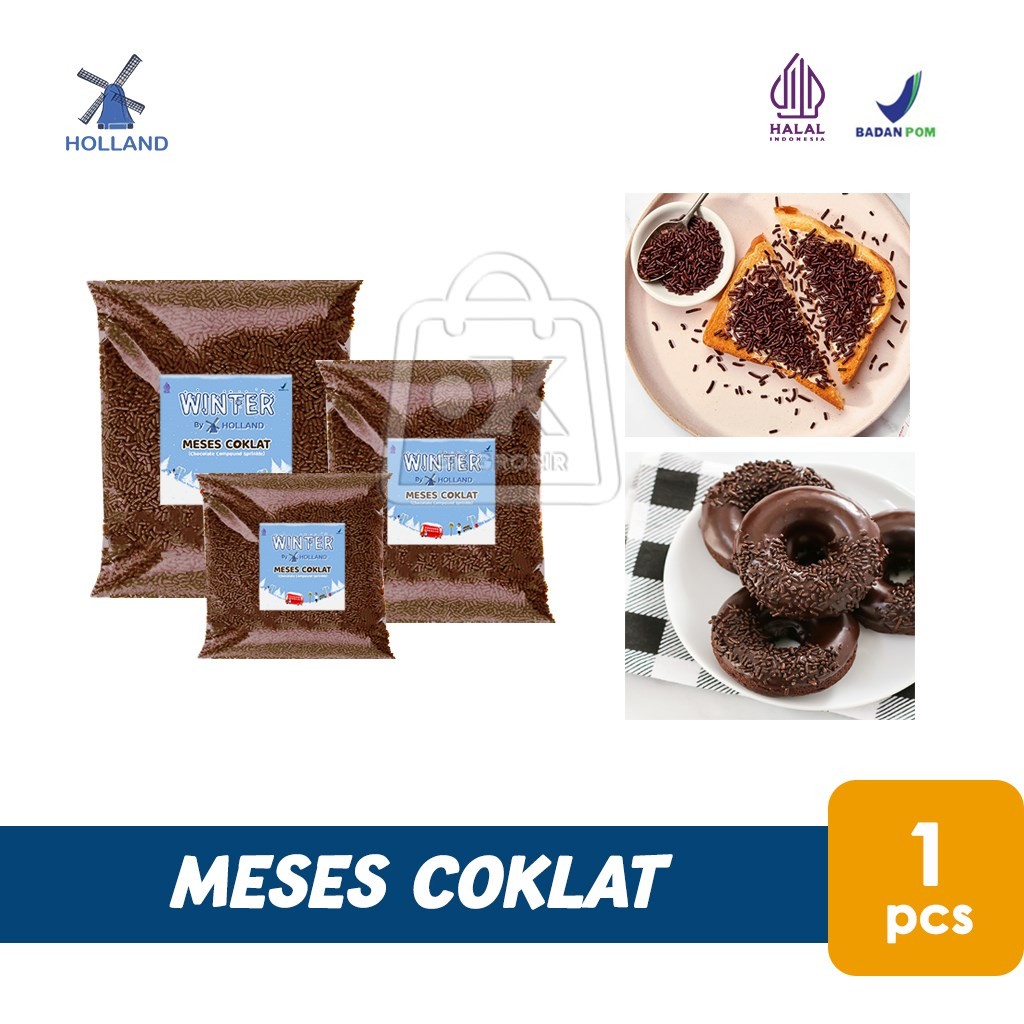 Jual Meses Coklat WINTER Meises by Holland Chocolate Sprinkle (1 pcs ...