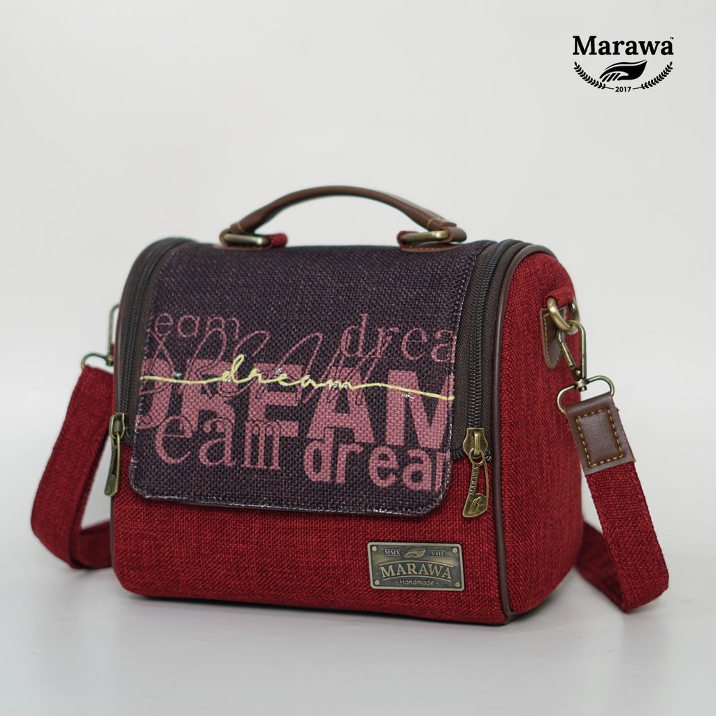 Jual MARAWA Frio - Yume Tas Selempang Wanita Etnik Handmade Merah ...