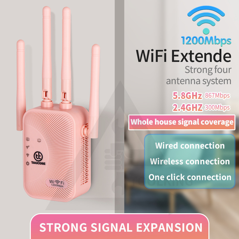 Jual WIFI Repeater 4 Antena 1200Mbps Wireless Wifi Range Extender ...