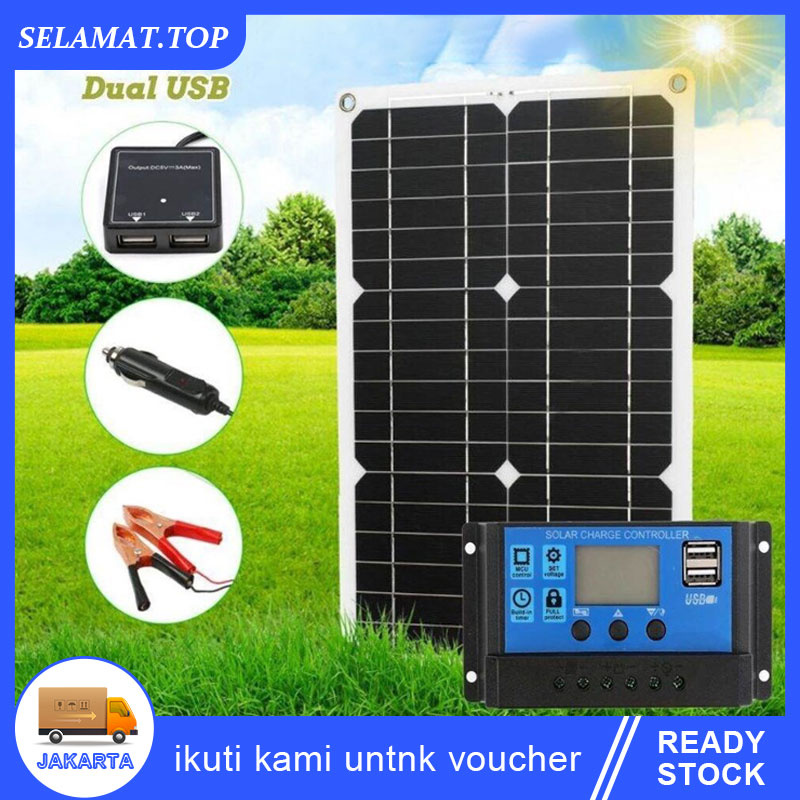 Jual 100W SOLAR PANEL PANEL SURYA PEMBANGKIT LISTRIK TENAGA SURYA 60W ...