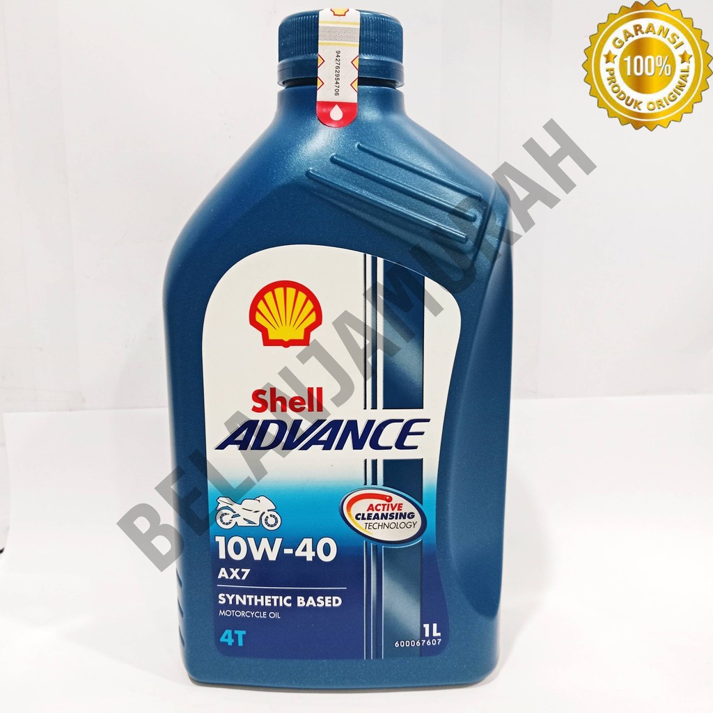 Jual Oli Motor Shell Advance 4T Shell Helix AX7 SAE 10w-40 1 Liter 100% ...
