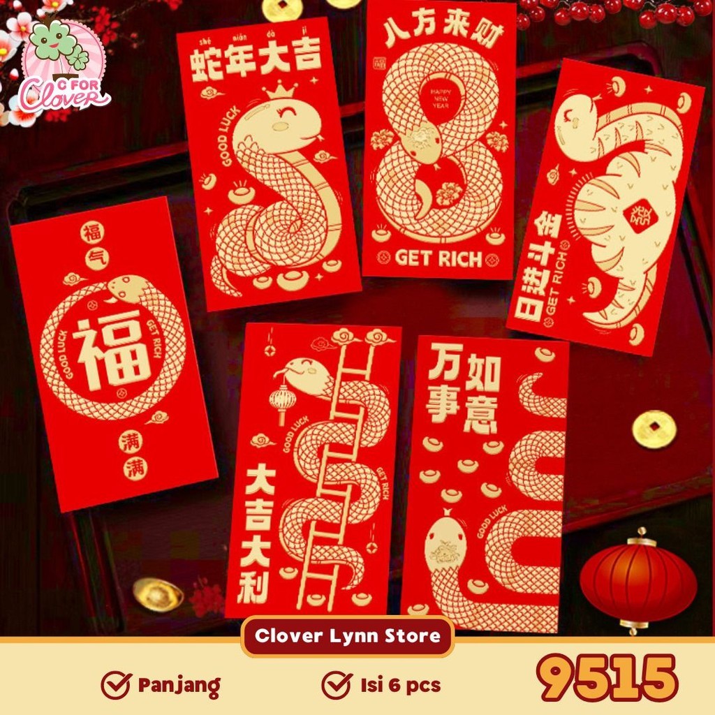 Jual ANGPAO PREMIUM IMLEK SNAKE YEAR ISI 6 PCS amplop chinese new year hongpao tahun ular cfc ...