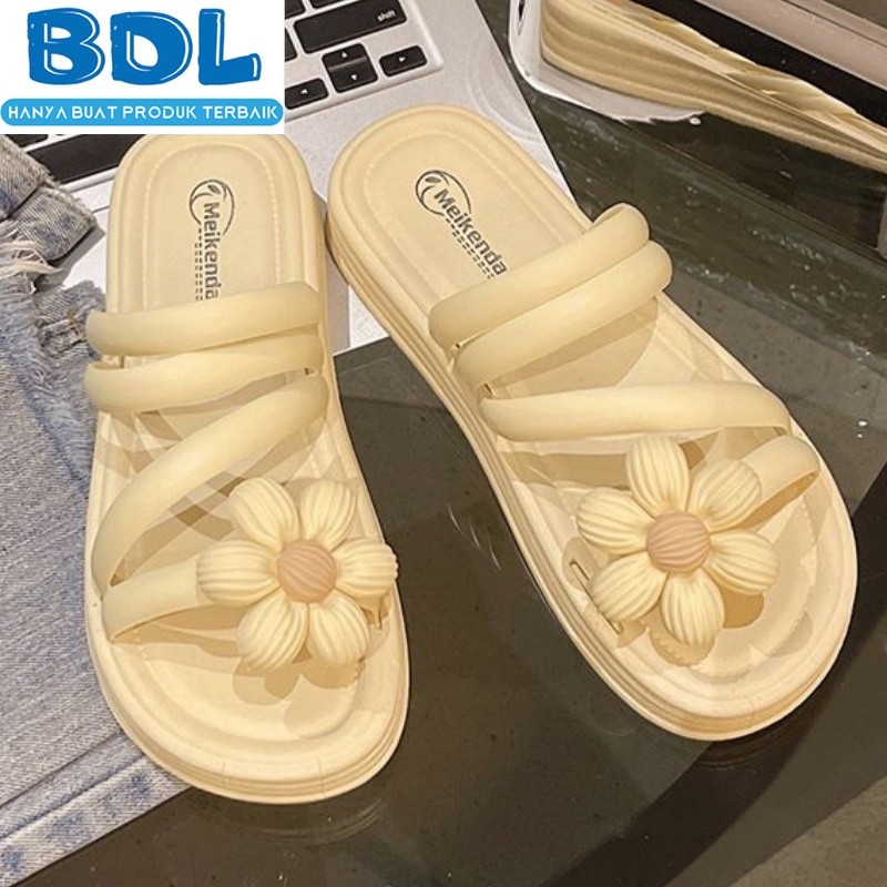 Jual Sandal Wanita Korea Sandal dengan motif bunga Sandal Santai Sandal ...