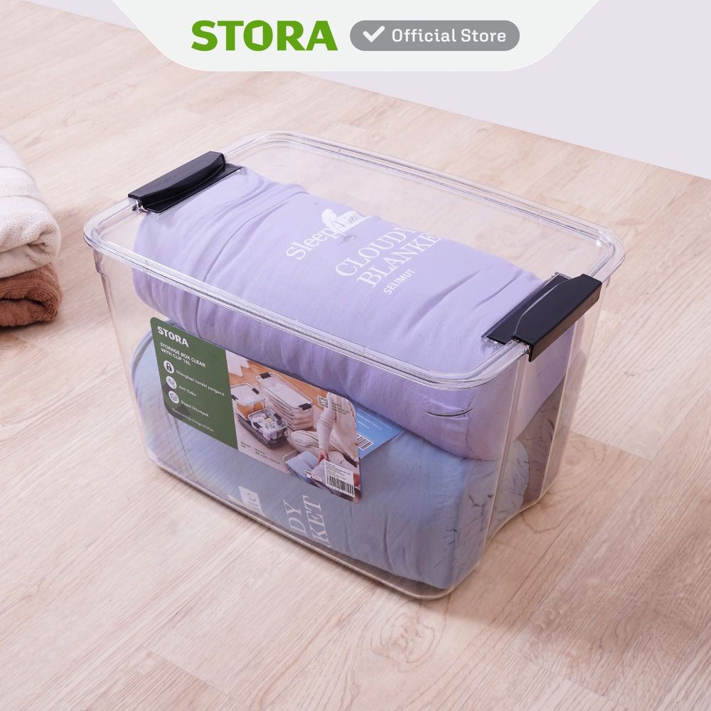Jual Stora Kotak Penyimpanan Dengan Tutup Klip Kotak Serbaguna Plastik ...