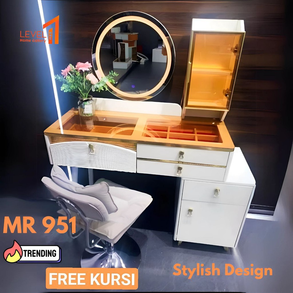 Jual Meja Rias Import LED Touchscreen Sentuh 3 Warna Lampu I Meja Make ...