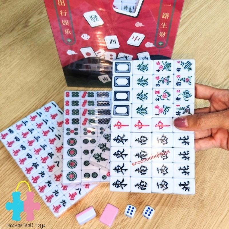 Jual Mahjong Set Mahyong Boardgame Mini Permainan Gaple | Shopee Indonesia