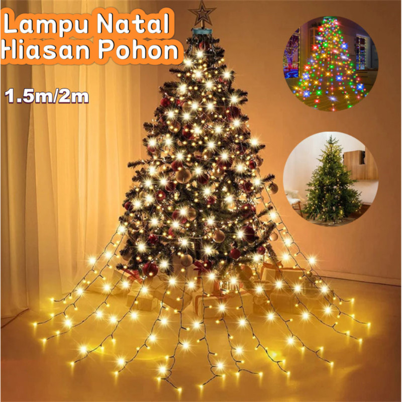 Jual Lampu Natal Hiasan Pohon / String Lampu Dekorasi Pohon Natal ...