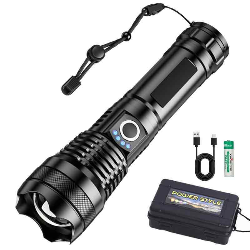 Jual Senter LED Super Terang XHP50.2 10000 Lumens Lampu SWAT Jarak Jauh ...