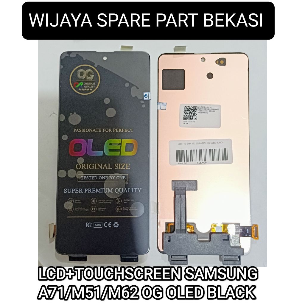 Jual LCD+TOUCHSCREEN SAMSUNG A71/M51/M62 OG OLED BLACK | Shopee Indonesia