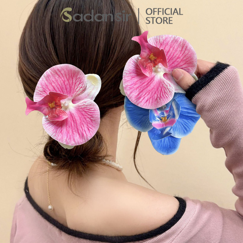 Jual Sadansir Orchid Hair Clip Jepit Bunga Anggrek Kupu Klip Rambut ...