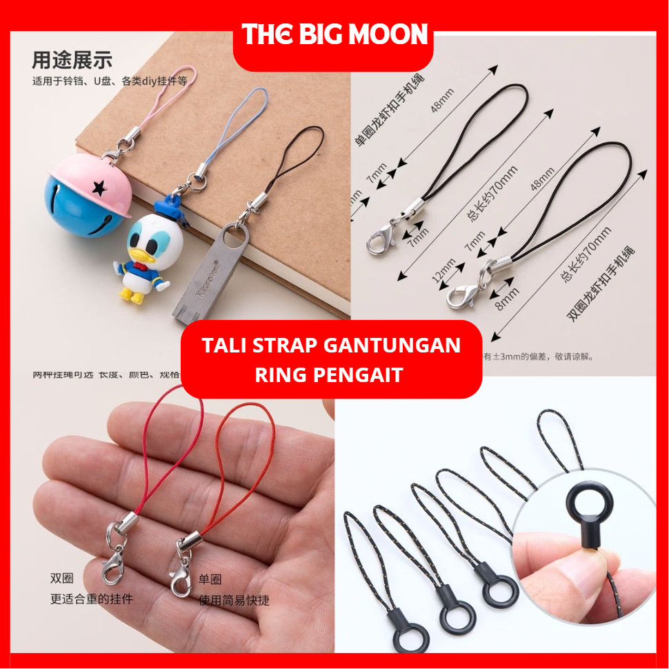 Jual Tali Strap Gantungan Ring Kait Universal | Gantungan Tangan Mini ...