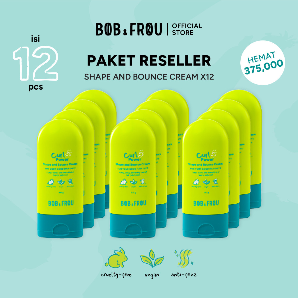 Jual BOB & FROU - Paket Reseller Isi 12 - Curl Power Shape And Bounce Cream - 100g - Curl Cream ...