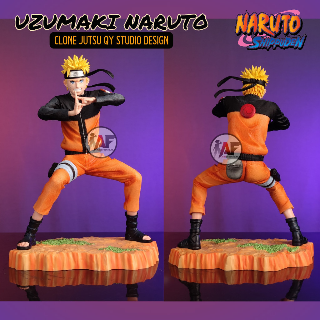 Jual Statue Action Figure Uzumaki Naruto Clone Jutsu QY Studio Design ...