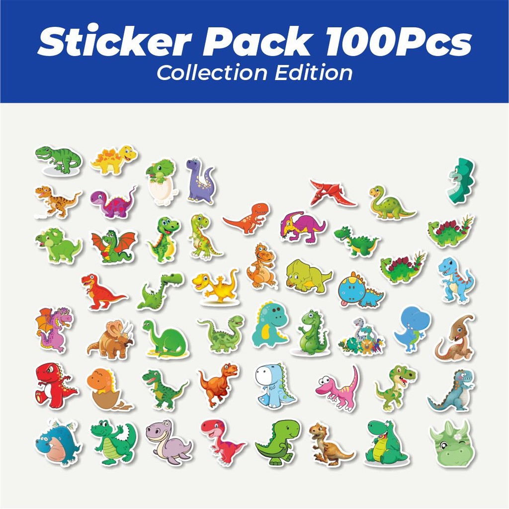 Jual Hot Stiker Dinosaur Series 2 Lucu Anti Air Stikers Berperekat ...