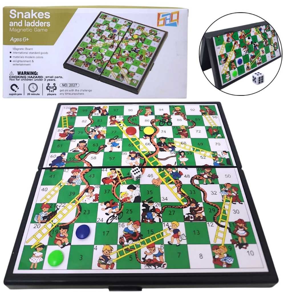 Jual Magnet green snakes and ladders mainan ular tangga magnet board ...